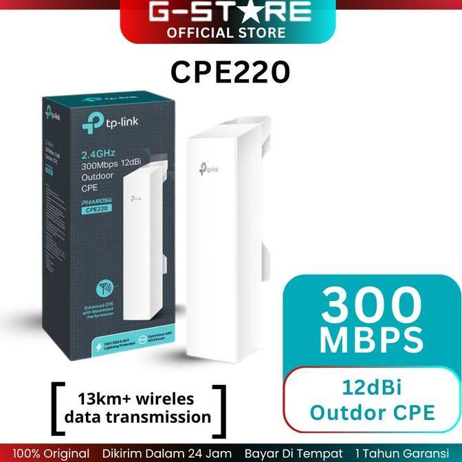 Jual TP-LINK CPE220 - 2.4GHz 300Mbps 12dBi Outdoor CPE Repeater Router ...