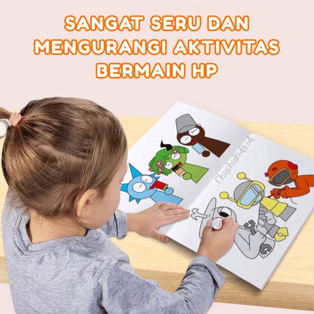 Jual Ausrix - Buku Gambar Quiet Book Sprunki Buku Mewarnai Sketsa ...