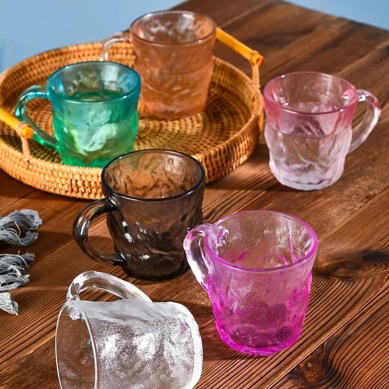 Jual Gelas Kaca Bening Cangkir Mug Minum Crystal Estetik Motif Batu ...