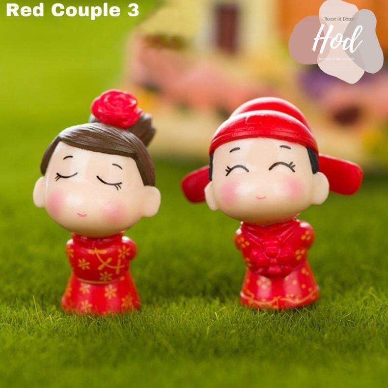 Jual Termurah Topper Red Couple Set Hiasan Kue Anniversary Birthday ...
