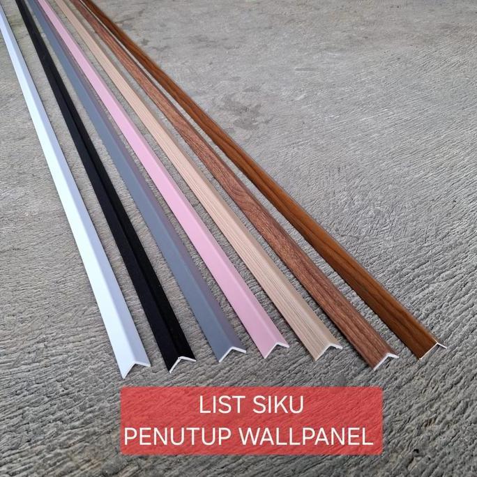 Jual Dkrs- List Pvc Siku Penutup Wall Panel Panjang 145Cm | Shopee ...