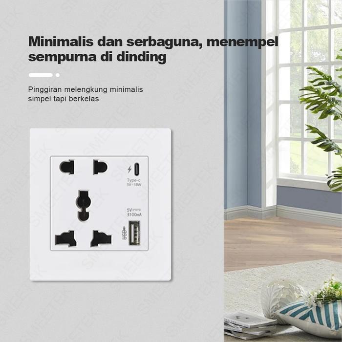 Jual Smeetek Socket Colokan Dinding - Stop Kontak Universal Uk Eu Us 2 ...