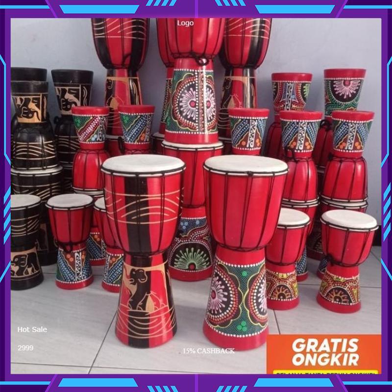 Jual Kendang Gendang Djimbe 40cm Mainan Anak Alat Musik Tradisional ...