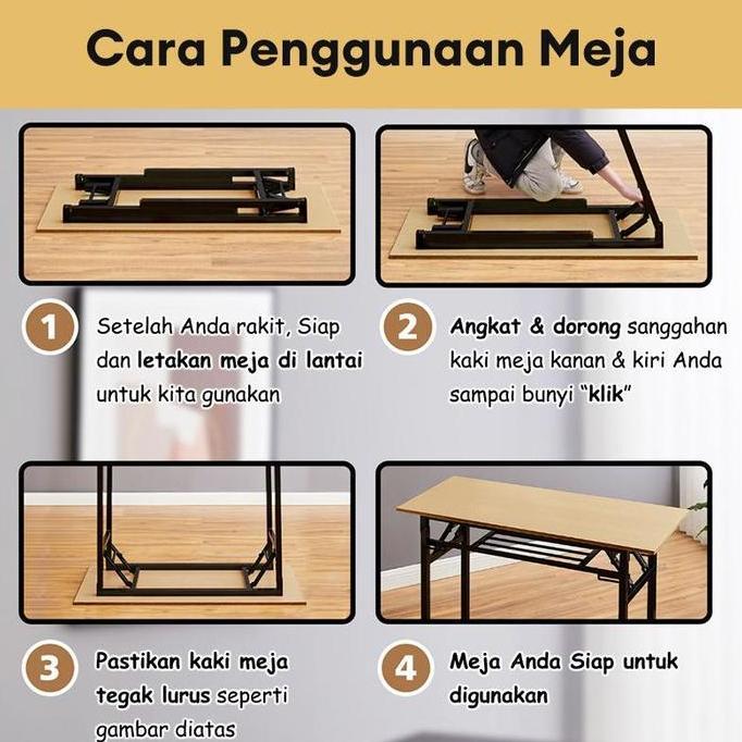 Jual Na-Meja Lipat Portable Meja Belajar Meja Kantor Besi Meja Makan ...