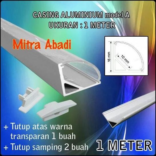 Jual Casing Aluminium for Hard Strip LED Aluminium Model A Ukuran 1 ...