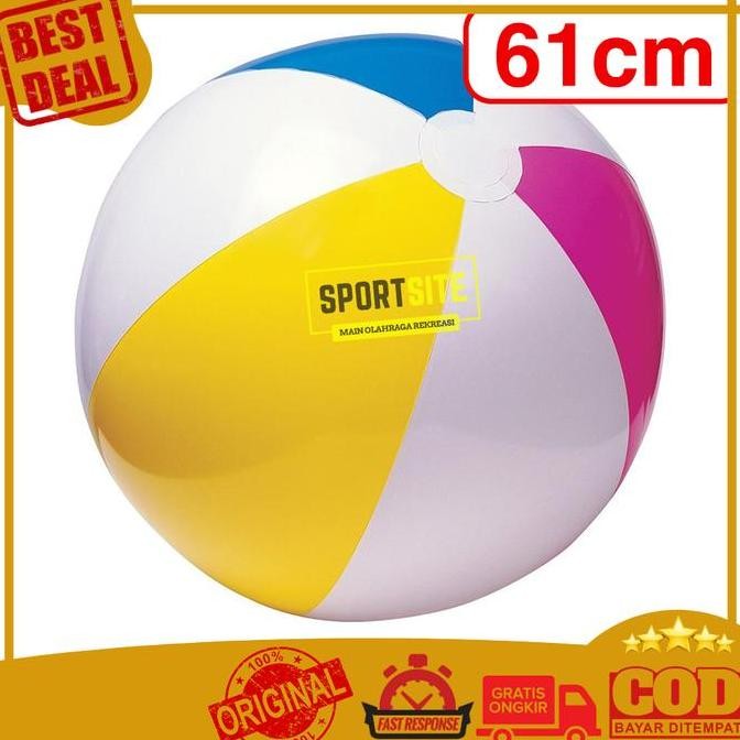 Jual Intex Glossy Panel Ball 61cm Bola Mainan Anak di Pantai Kolam ...