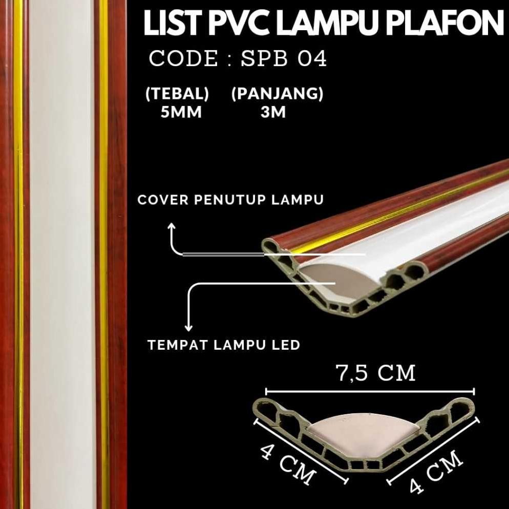 Jual Zai-2530 H-4 List Lampu Plafon Pvc/ List Gold/ List Lampu Led ...