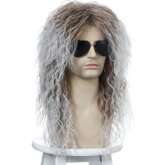 Jual Wig Eropa dan Amerika rock pesta heavy metal Halloween wig pria ...