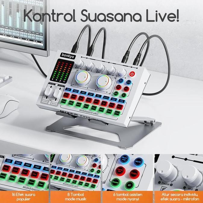 Jual BONKYO F999MAX SOUND CARD LIVE BROADCAST EQUIPMENT FULL SET ...