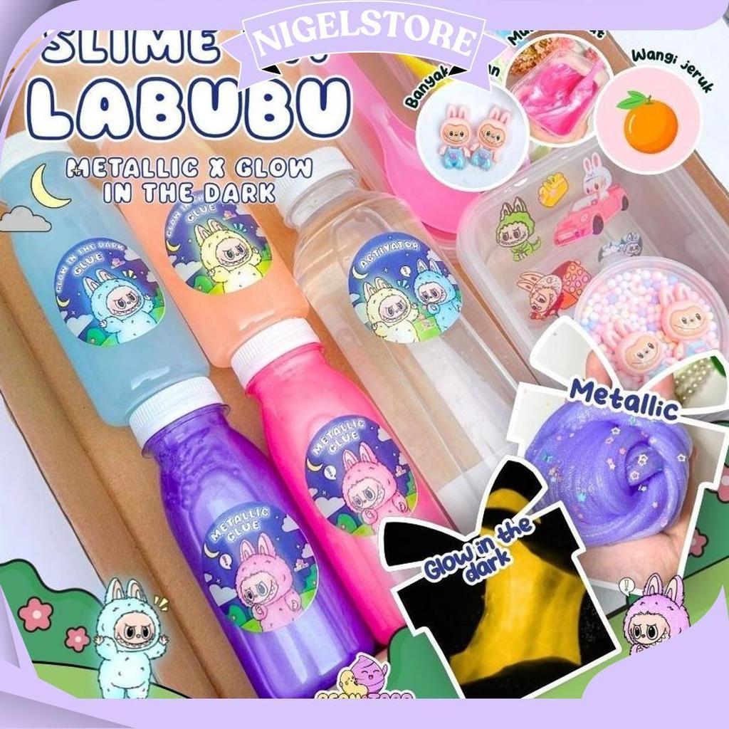 Jual Slime Kit Labubu Slime Bintaro | Slime Kit Glow In The Dark ...