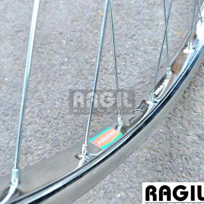 Jual Wheelset Sepeda 26 Inch Araya Rem Torpedo Besi Chrome Krom Velg ...