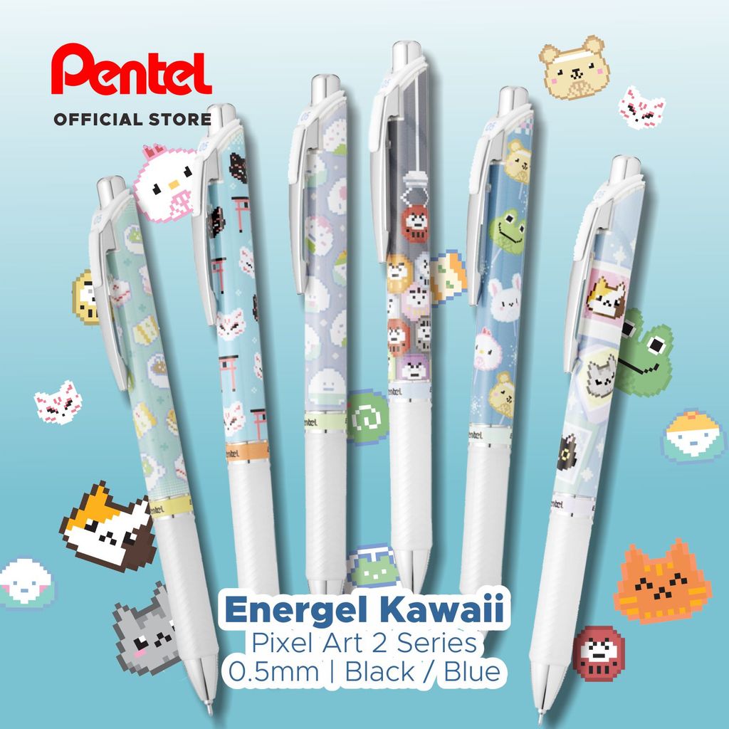 Jual Pulpen Gel pen 0.5mm Energel Kawaii Pixel Art Series 2 - TINTA ...