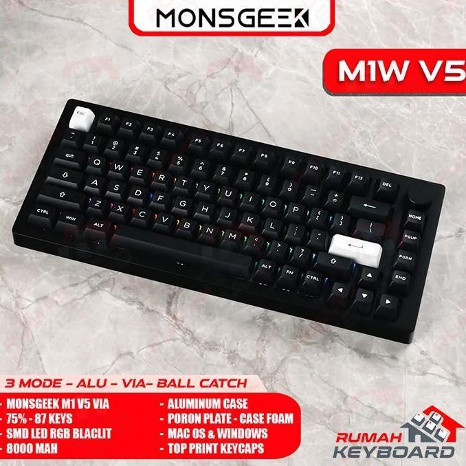Jual MONSGEEK M1 V5 X AKKO - 3 MODE - RGB - VIA - 75% - ALUMINUM ...