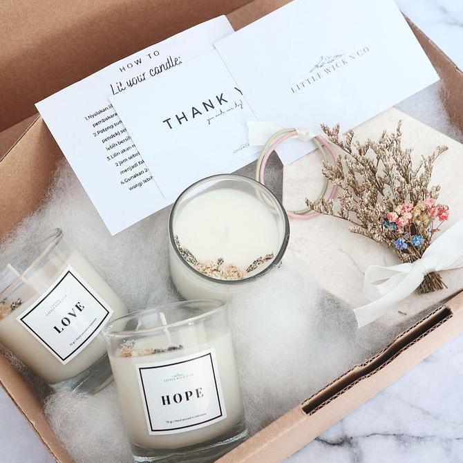 Jual Gift Set Hampers Lilin Aroma Terapi Premium Soy Scented Candle ...