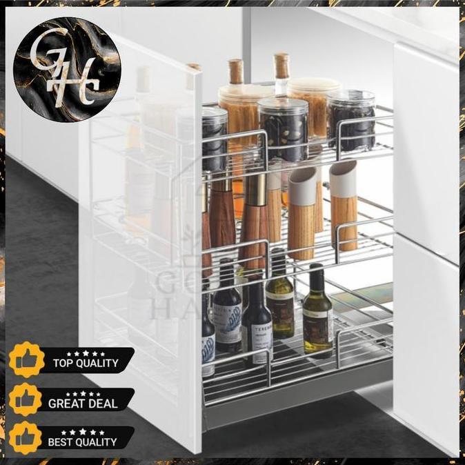 Jual RAK BOTOL KABINER DAPUR 3 SUSUN 30 CM DAN 40 CM RAK SERBAGUNA ...
