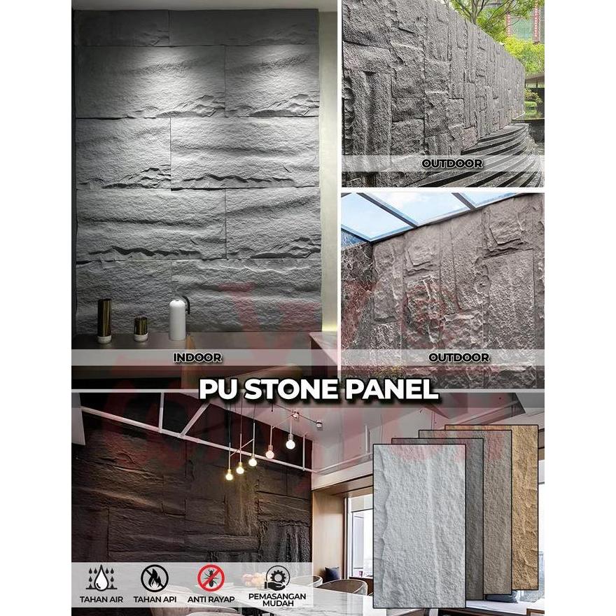 Jual PU Stone Batu Panel Dinding Wall Panel 3D Motif Batu Alam CO ...