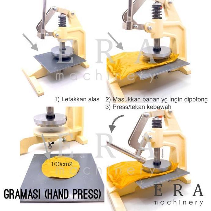 Jual Mesin Potong Gramasi Hand Press Mechanical Sample Tekstil Gsm ...