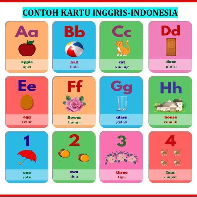 Jual New- GIANT JUMBO FLASH CARDS FLASHCARD BESAR BAHASA INGGRIS ...