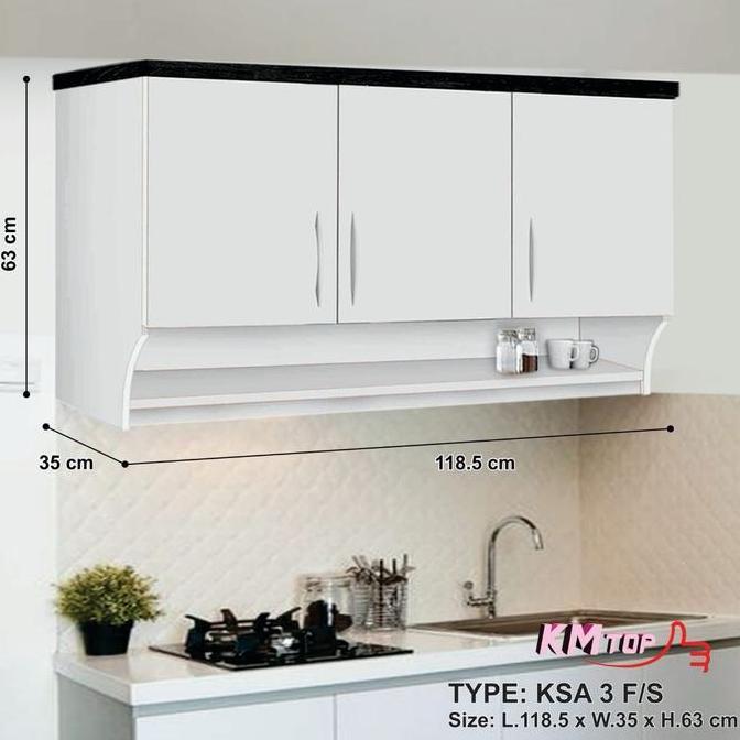 Jual Kitchen set atas minimalis / Rak Gantung Dapur / Rak dinding atas ...