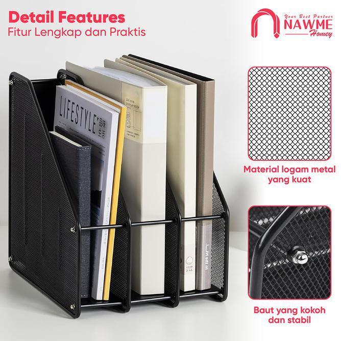 Jual File Box Foldable Metal Steel 234 Layers Rak Buku Folder ...