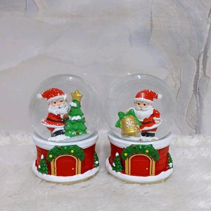 Jual Snowball / Pajangan Bola Kaca Music Box Salju + Lampu Natal ...