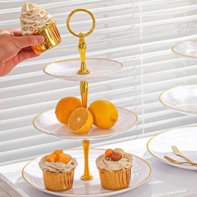 Jual YOUNGWE Rak Kue Susun 3 Tingkat Detachable Plate Cake Stand ...