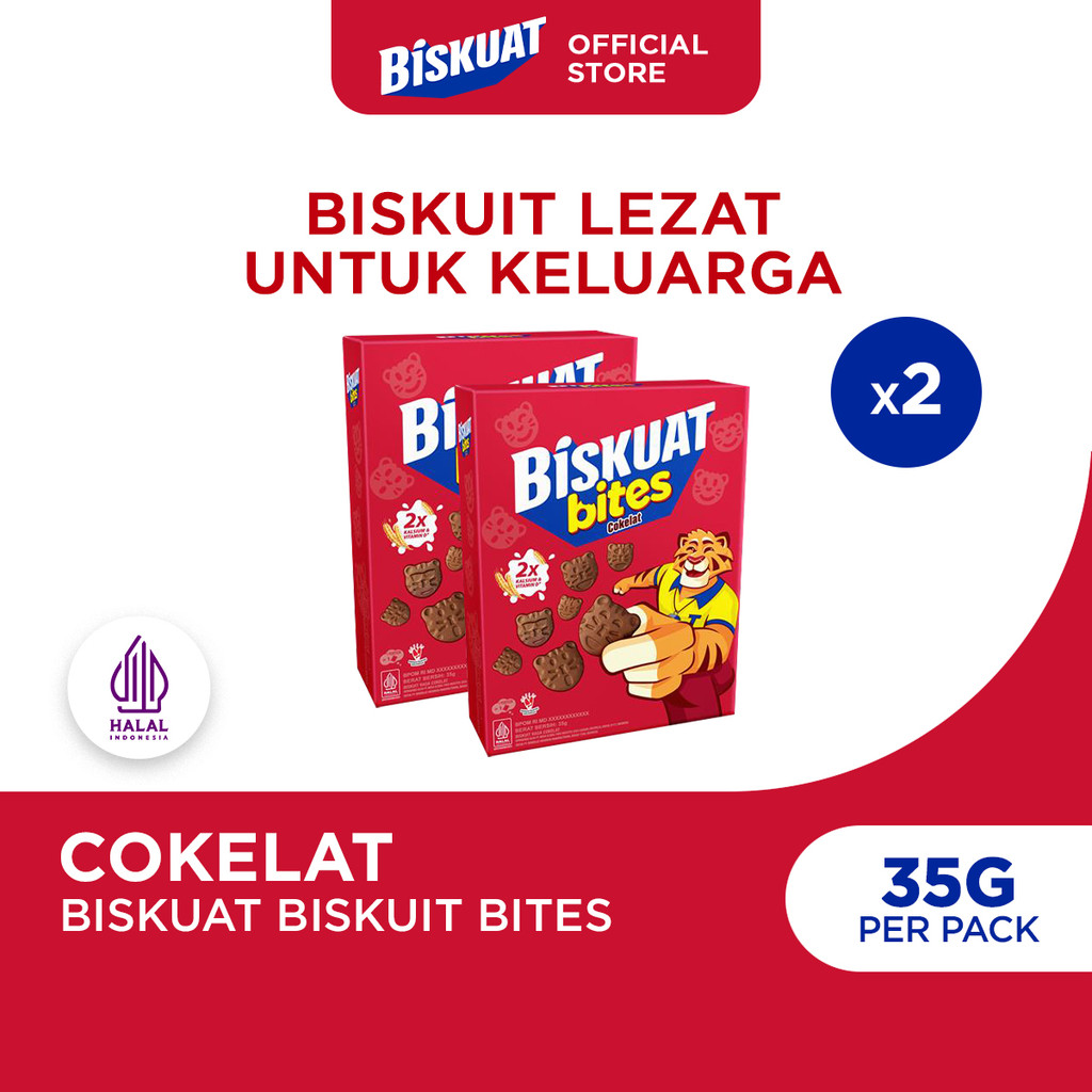 Jual Biskuat Bites Cokelat 35g (Paket isi 2), Biskuit Rasa Cokelat ...