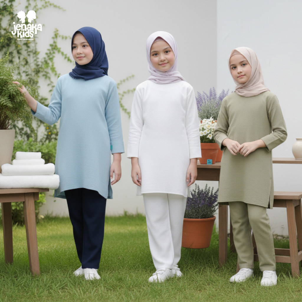 Jual JENAKA KIDS - ANEISHA Tunik Anak Linen Premium Daily Wear Stylish ...