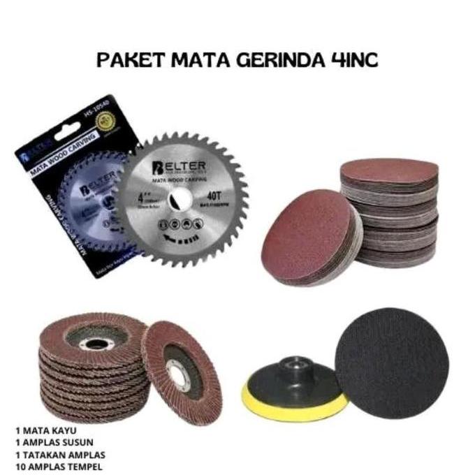Jual KAHONO Paket Mata Gerinda 4inch Mata Gerinda Pisau Potong Kayu ...