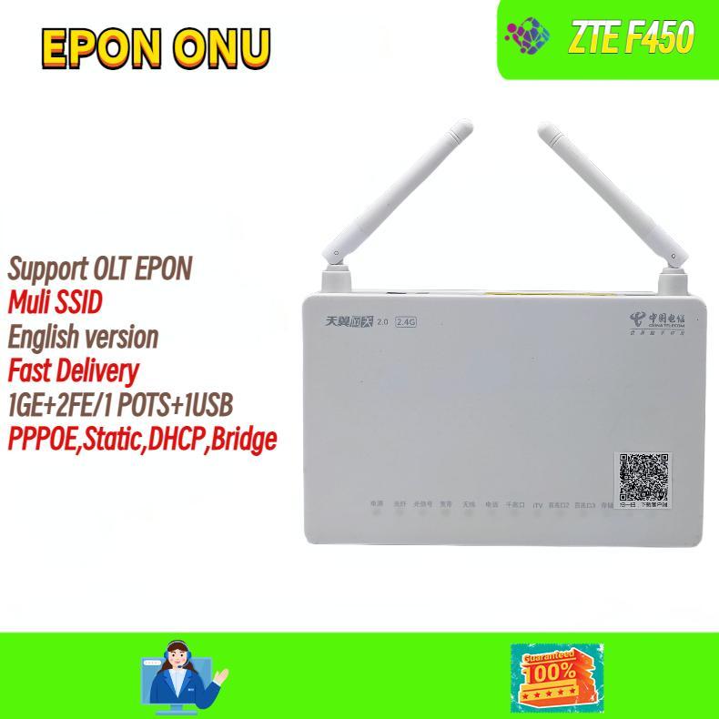 Jual ONT EPON ONU ZTE ZXHN F450 V2 ACCESS POINT WIRELESS WIFI English ...