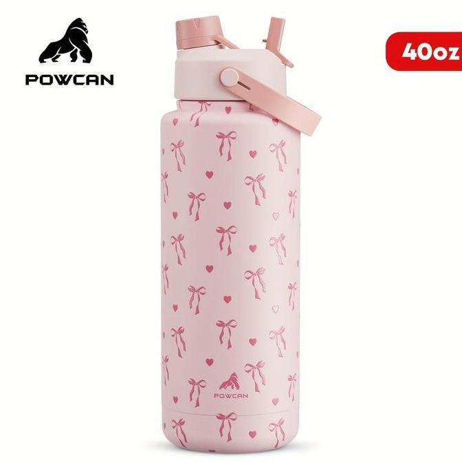 Jual Botol Air Tersulut POWCAN dengan Tutup 2-in-1 Sedotan dan Mulut ...