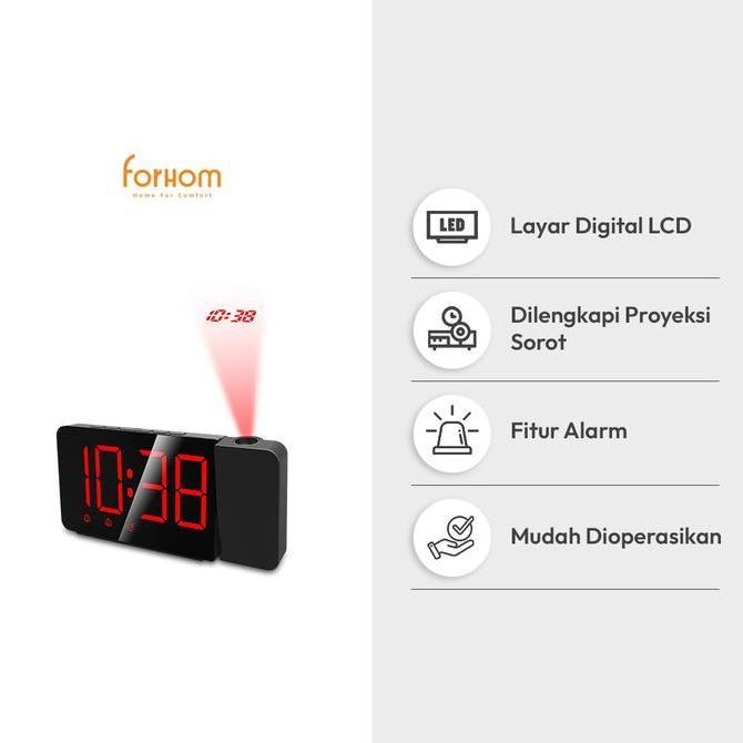 Jual Azko Forhom Jam Meja Led Digital Proyektor - Merah Desk Clock ...