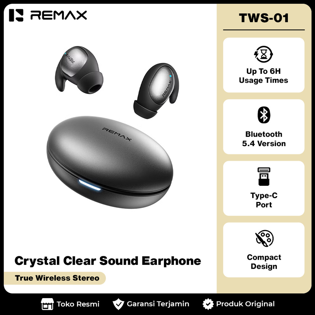 Jual Remax Bluetooth Earphone 5,4V Music&Call Sleep Friendly ENC Smart ...