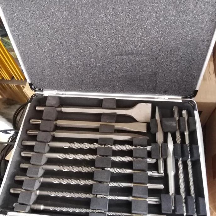 Jual SDS PLUS ATAU MATA BOR SET 17PCS 5-14MM KRISBOW WITH BOX | Shopee ...