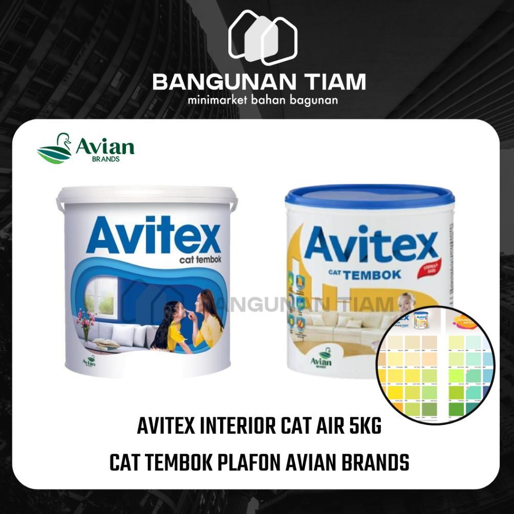 Jual AVITEX INTERIOR CAT TEMBOK DINDING AIR MULTI VARIAN WARNA 5 KG ...
