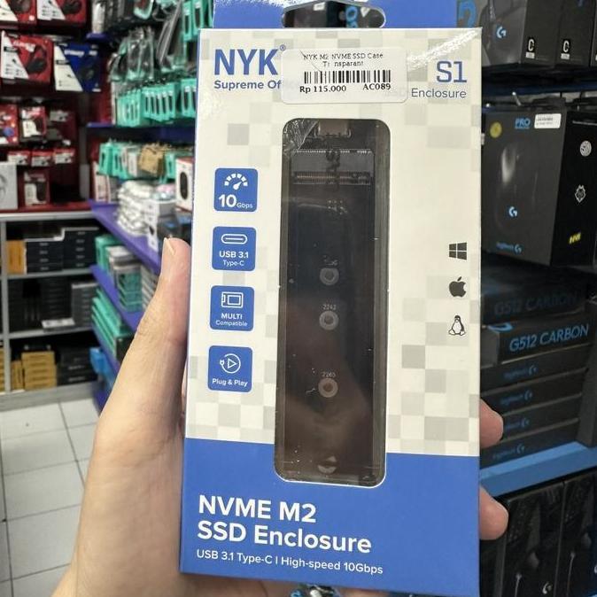 Jual TERBARU - NYK S1 Casing SSD NVME M2 Enclosure Transparent , Case ...