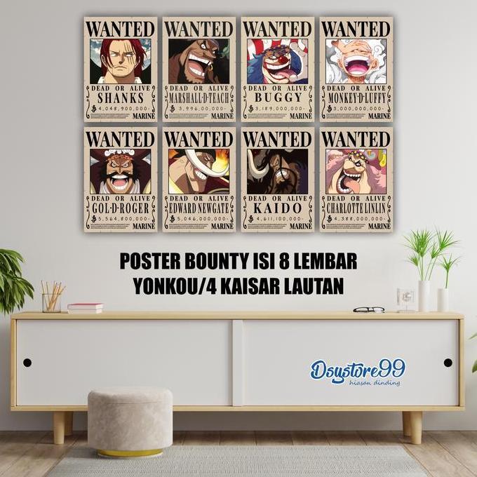Jual Promo Poster Bounty One Piece ALLKRU 16 Pilihan Kru - Ukuran A4 ...