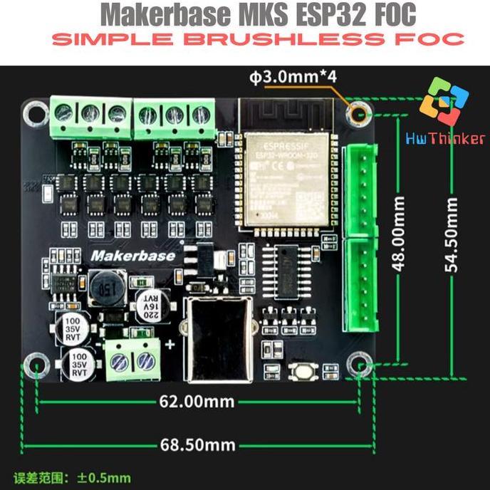 Jual Makerbase MKS ESP32 DUAL SimpleFOC Shield For BLDC Brushless Servo ...