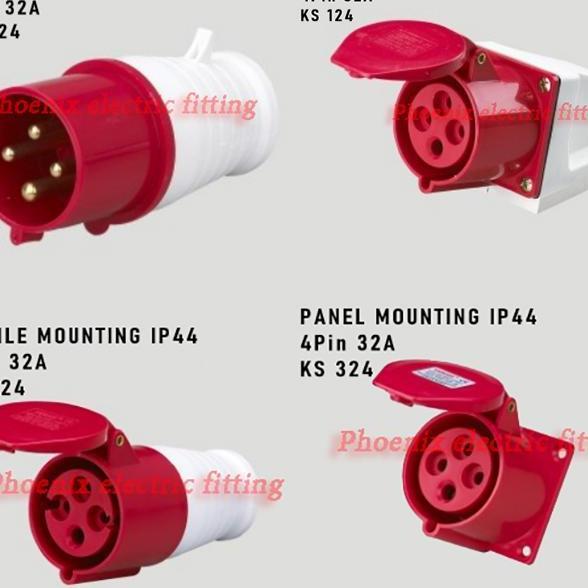 Jual PLUG MOUNTING/MALE STEKER 4PIN 32A | Shopee Indonesia