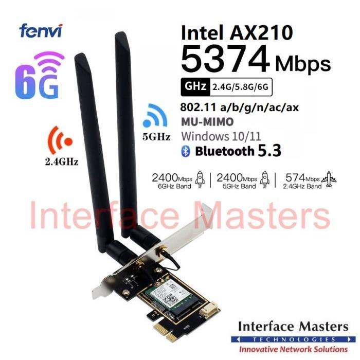 Jual Intel Wifi 6E Ax210 Pci Express Pcie Pci-E Dual Band Ac Ax 6 Ax200 ...