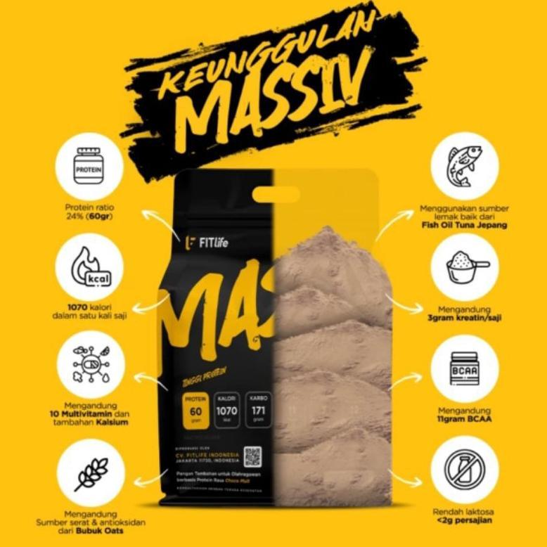 Jual Fitlife Massiv Gainer 12 Lbs Susu Penambah Berat Badan Tinggi ...