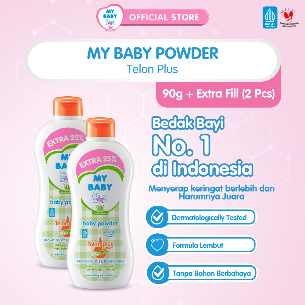 Jual MY BABY Powder Telon plus [90 g / 2 pcs] - Exp: 07.2028 | Shopee ...