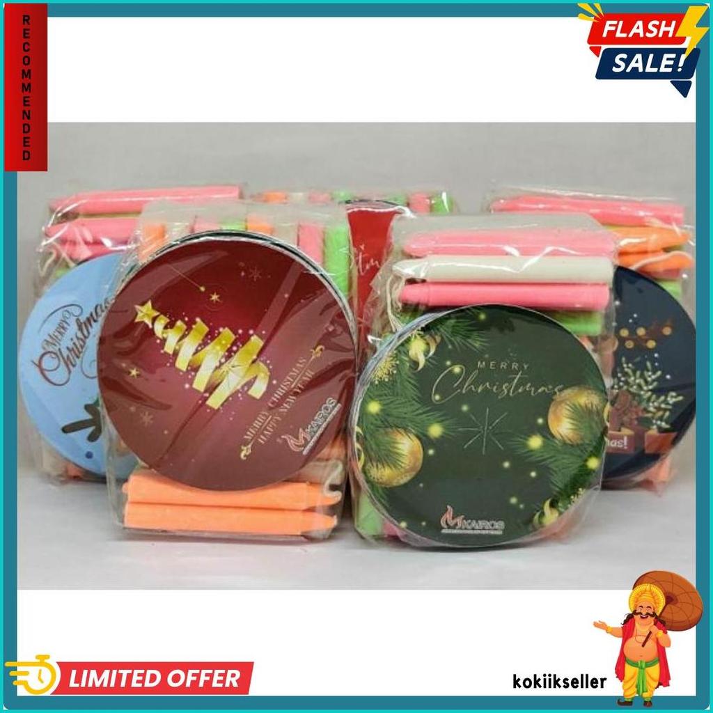 Jual Wajib Punya! Lilin Natal + Tatakan Bulat Isi 50 | Shopee Indonesia