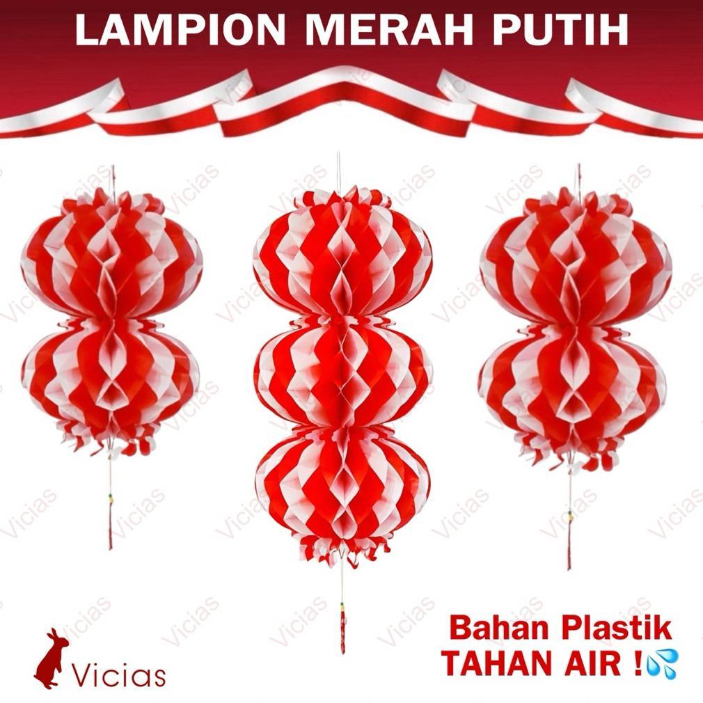 Jual Lampion Merah Putih 2 / 3 Susun Dekorasi Hiasan Dirgahayu 17 ...