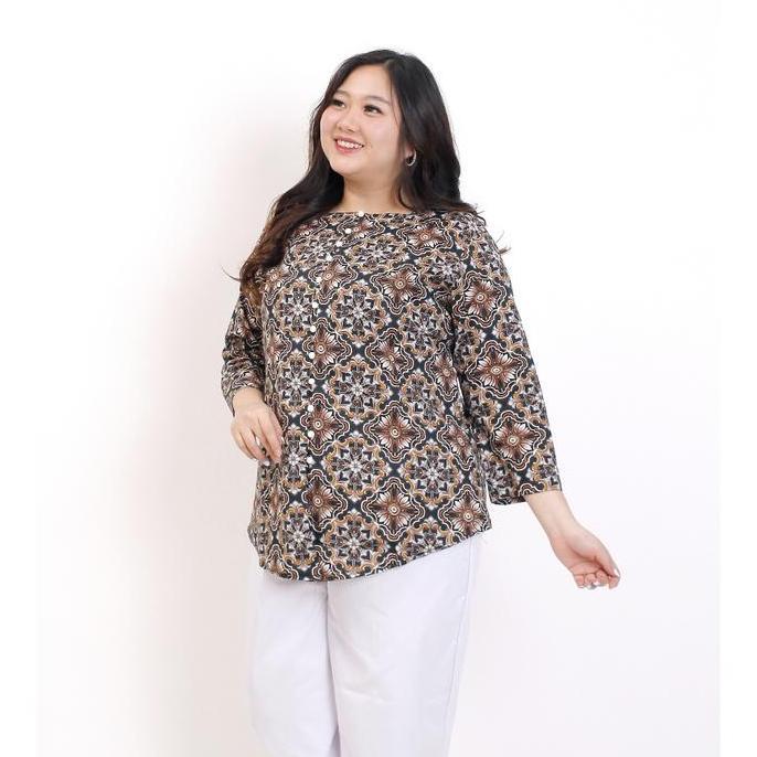 Jual BLOUSE BAJU BATIK WANITA JUMBO BSIZE 584 A BAJU HAMIL KERJA KANTOR PESTA CASUAL FORMAL ...