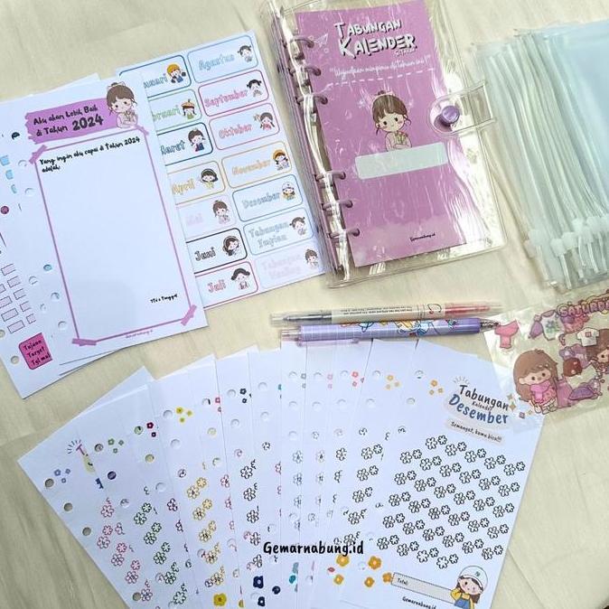 Jual Paket Binder Nabung Kalender Isi 12 Ziplock | Shopee Indonesia