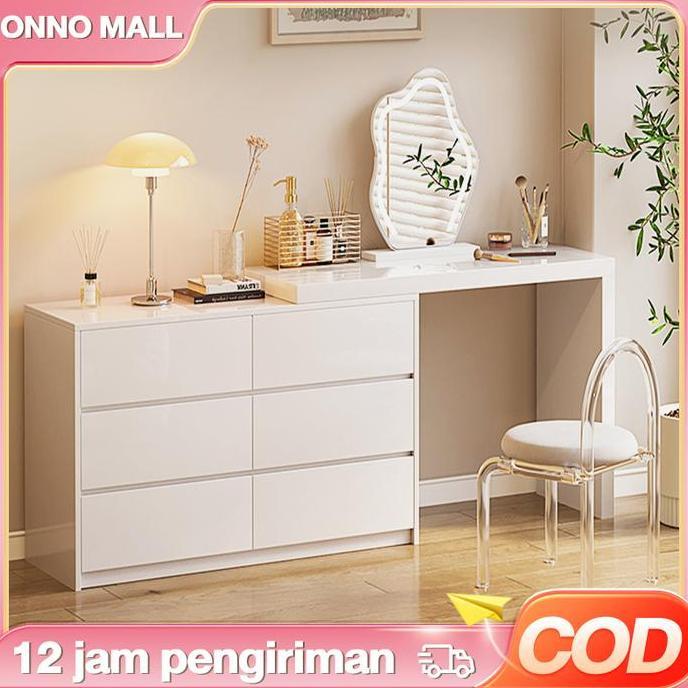 Jual ONNO MALL-Meja Rias Putih/Meja Rias Kecil/Meja Rias Lampu LED/Bisa ...