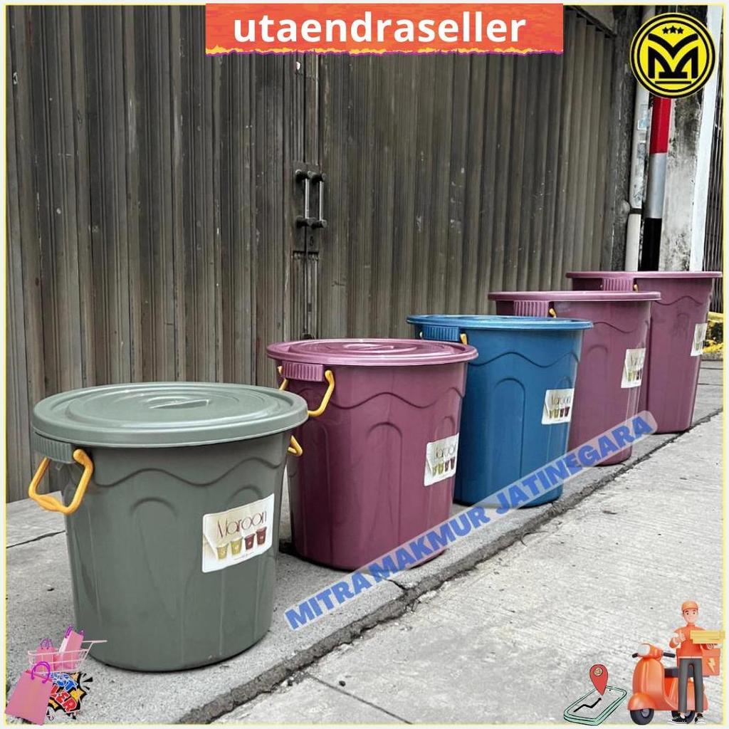 Jual Ember Plastik Maroon Ember 30 40 50 60 80 100 Liter Pail Plastic ...