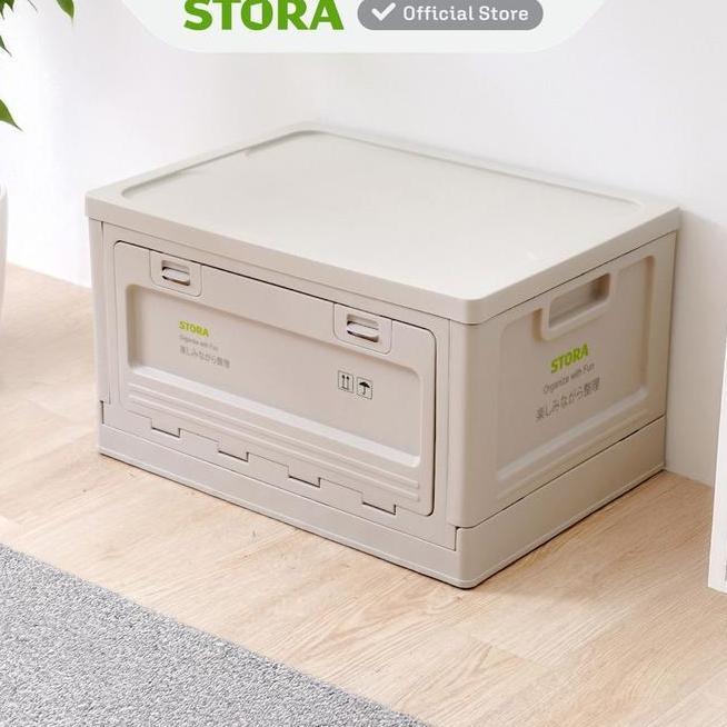 Jual Stora 50 Ltr Hako Kotak Penyimpanan Lipat Krem Bee Wadah Kotak ...