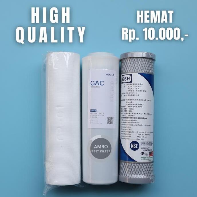 Jual Paket Filter Air Bersih / Pre Filter RO Undersink Grade A Mutu ...